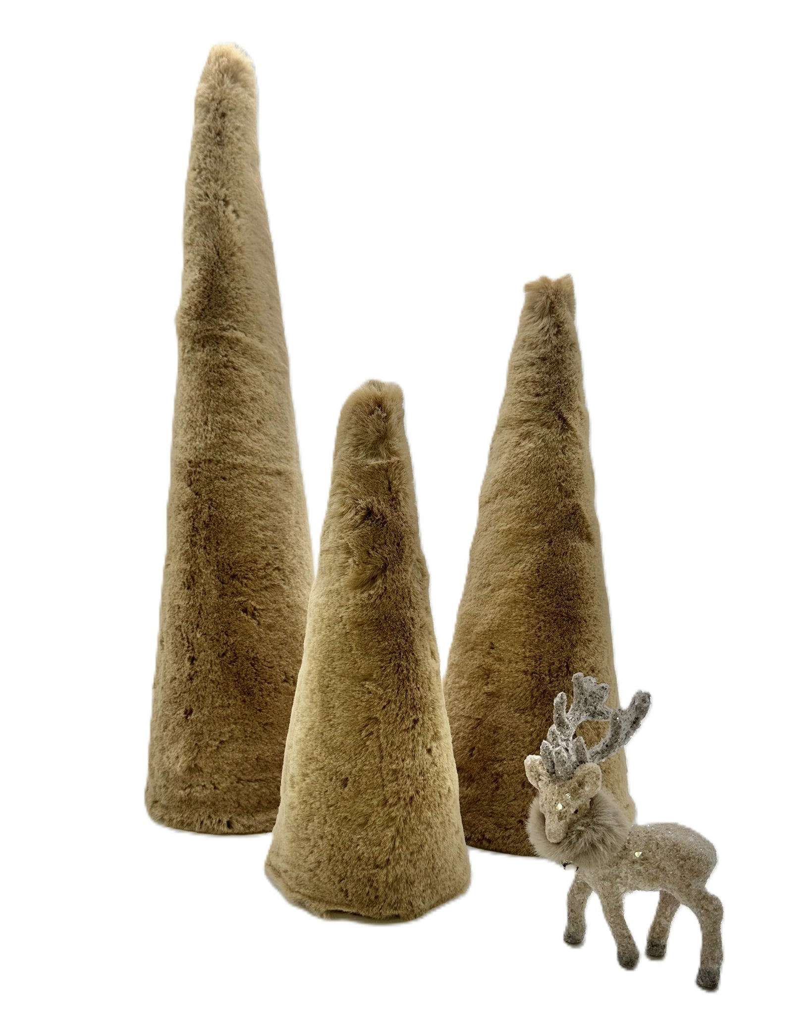 Faux Fur Tree - Medium, Camel Fur – Sherri's Designs