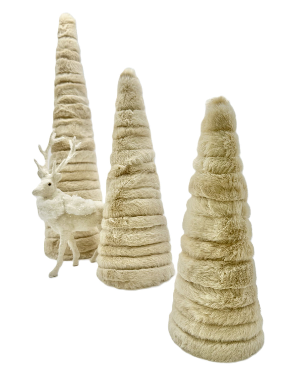 Faux Fur Tree - Large, Walnut, Mini-Channeled Fur – Sherri's Designs