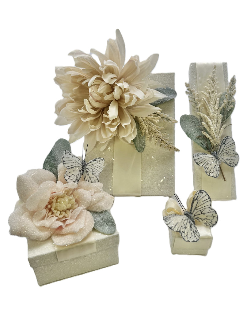 Rose Butterfly Box, Square - Cream – Sherri's Designs