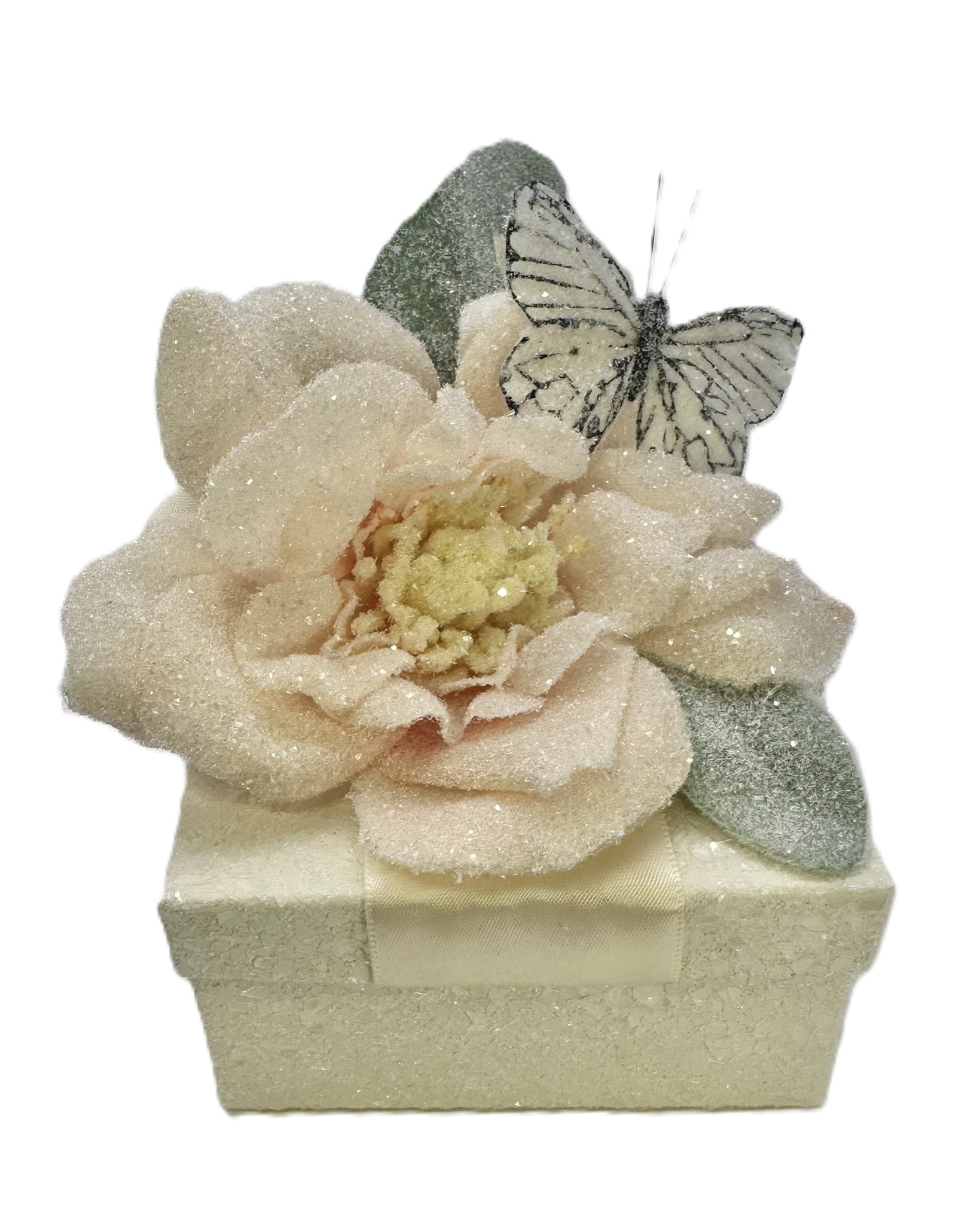 Rose Butterfly Box, Square - Cream – Sherri's Designs